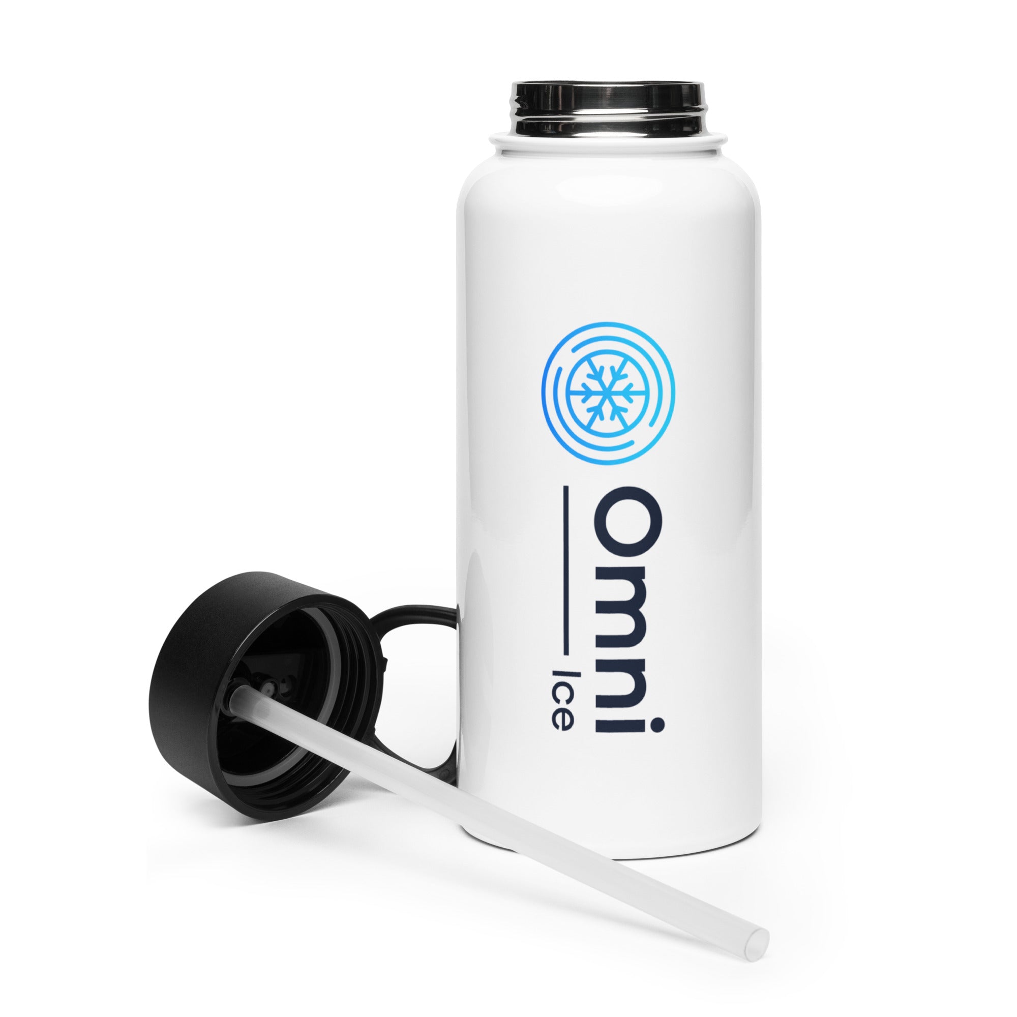 Buy the Omni Ice 32 oz Stainless steel water bottle with a straw lid ...